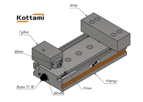 Precision mechanical vise TM-350/160 | Enex